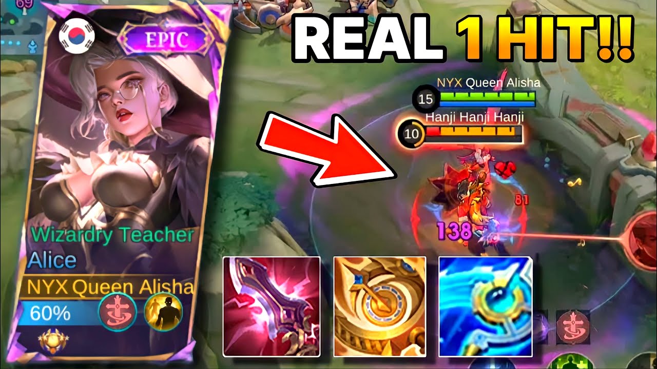 ALICE BEST COMBO BUILD TUTORIAL!! (1 HIT DELETE)| MLBB - YouTube