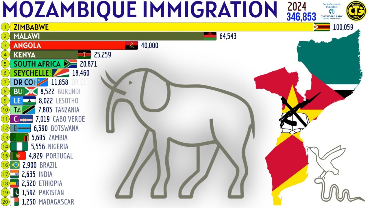 Largest Immigrant Groups in MOZAMBIQUE - YouTube