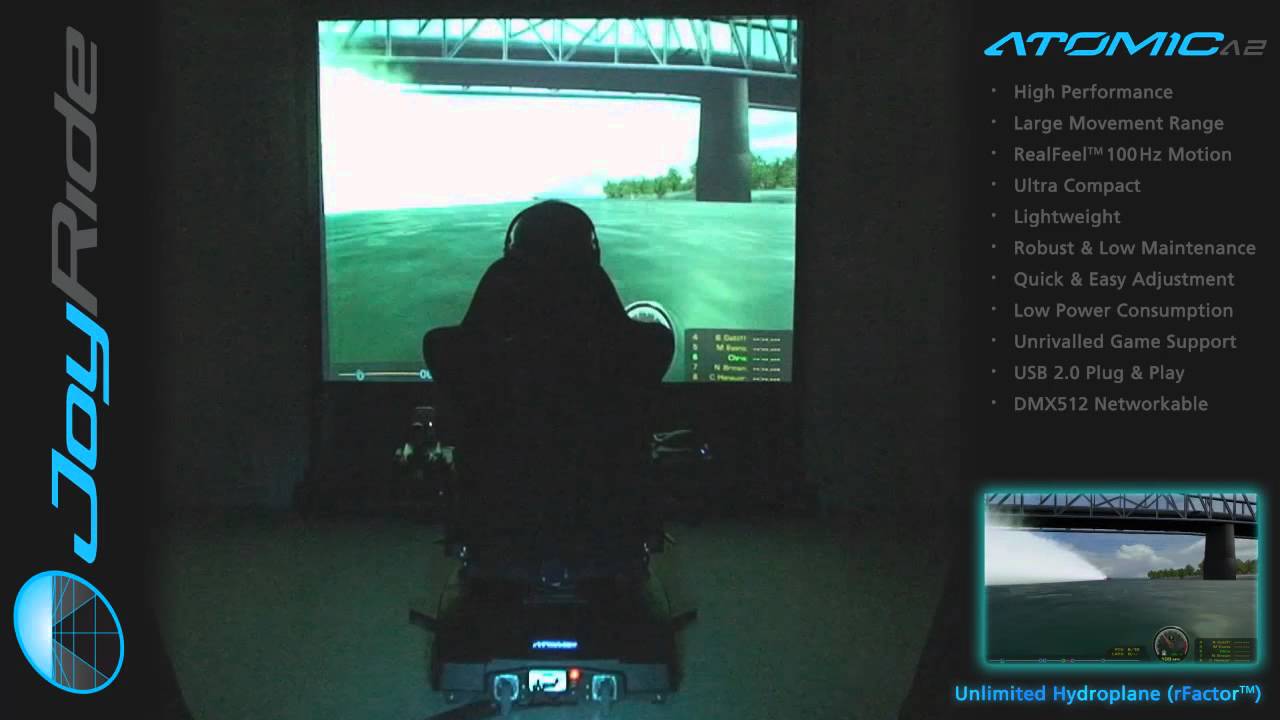 rFactor Unlimited Hydroplane - JoyRide Atomic A2 Motion Simulator (HD ...