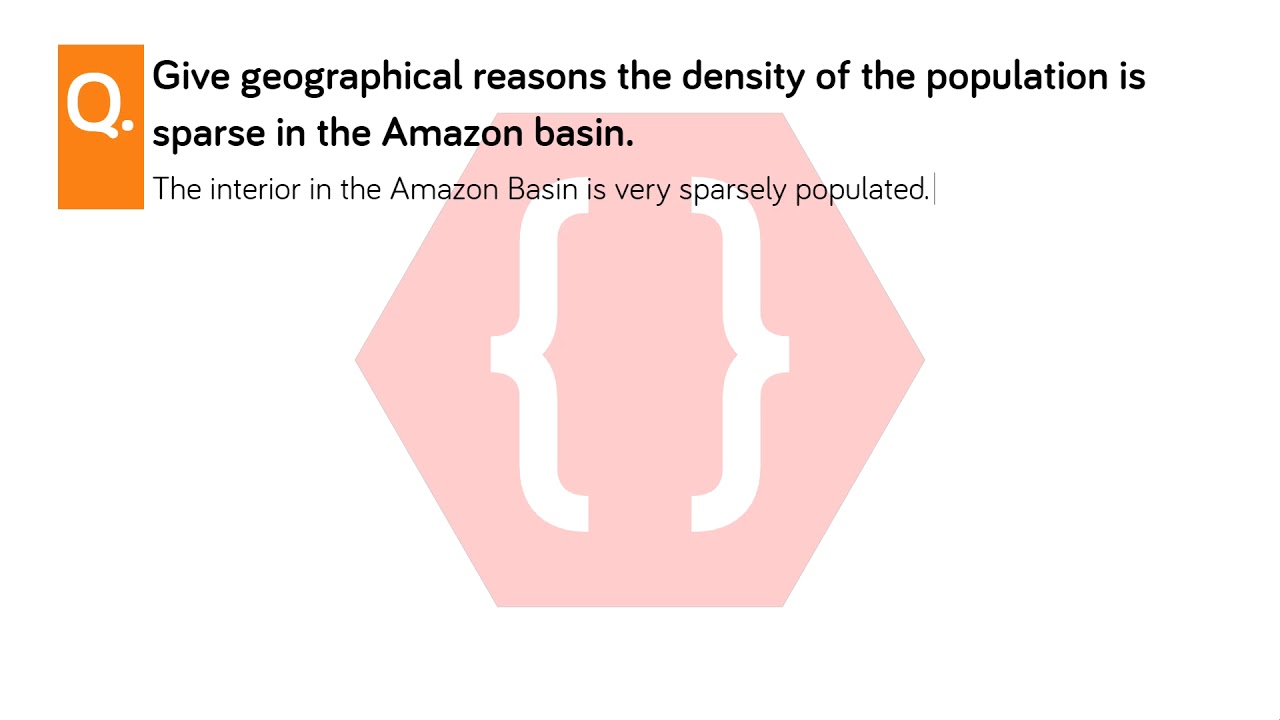 The density of population is sparse in Amazon basin. | Population ...
