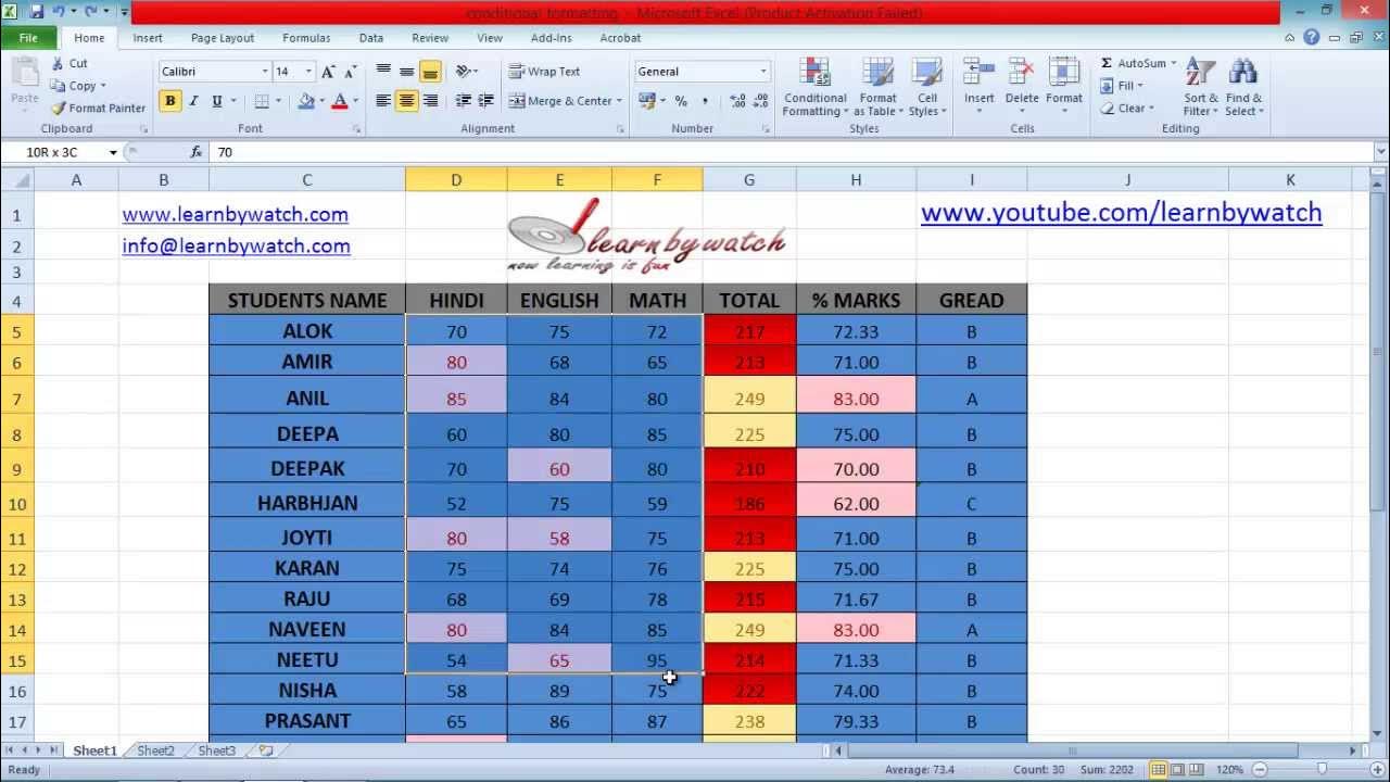 How to do Conditional Formatting part 2 in Excel by Saurabh Kumar (Hindi / Urdu) - YouTube