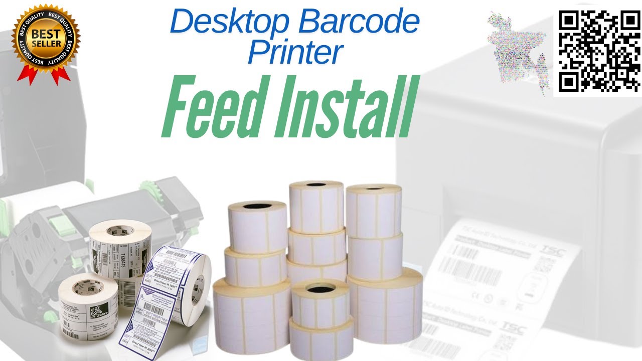 Desktop Barcode Printer #tsc_printer TTP244 Feed Install || Thermal ...