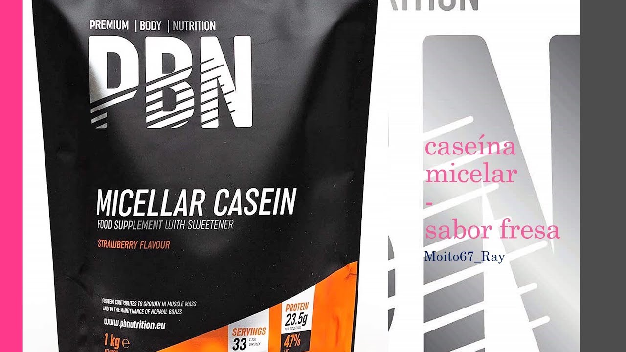 Caseína micelar sabor fresa, Premium Body Nutrition PBN4024 - YouTube