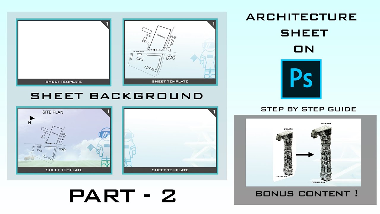 Architectureal sheet background in PHOTOSHOP - YouTube