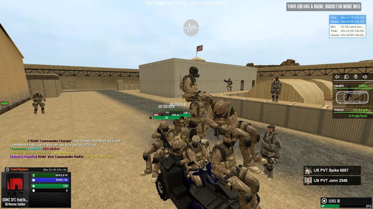 Garrys Mod Military RP : Operation Minge - YouTube