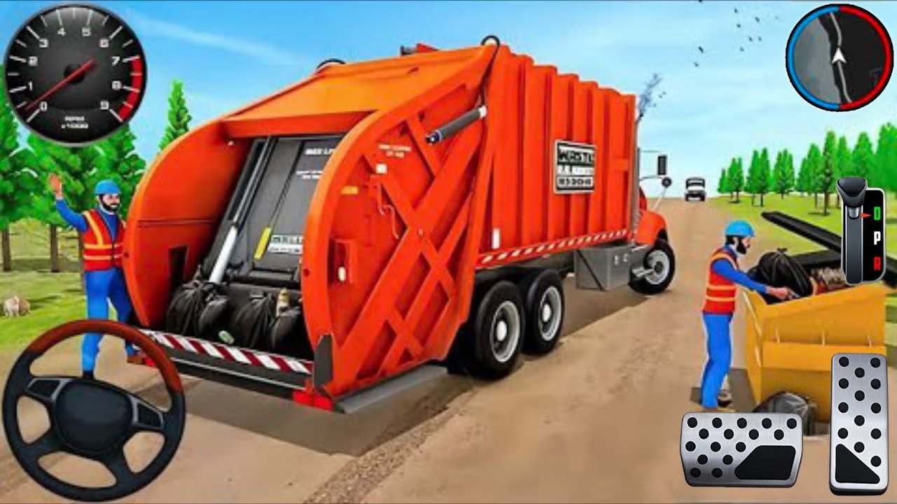 Garbage Trash Truck Realistic Simulator 3D - City Road Garbage Dumper ...
