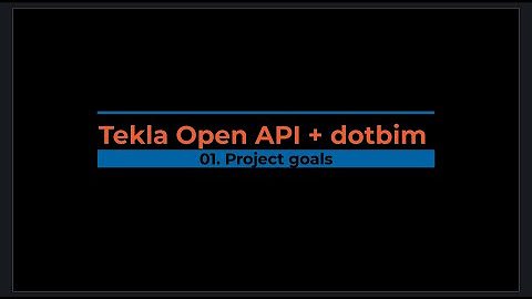 Tekla Open API + dotbim - YouTube
