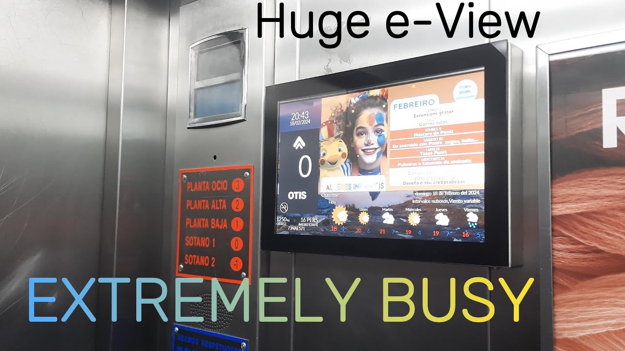 1/2 Very nice motor sound but too busy 2001 Otis 2000 VF bottom-drive ...