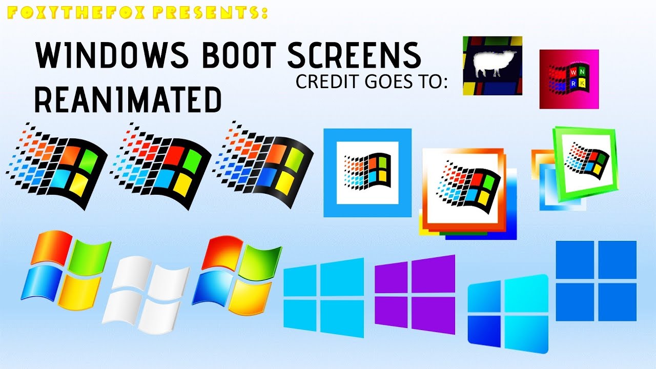 Windows Boot Screens Reanimated by @nostalgiachannelnc - YouTube