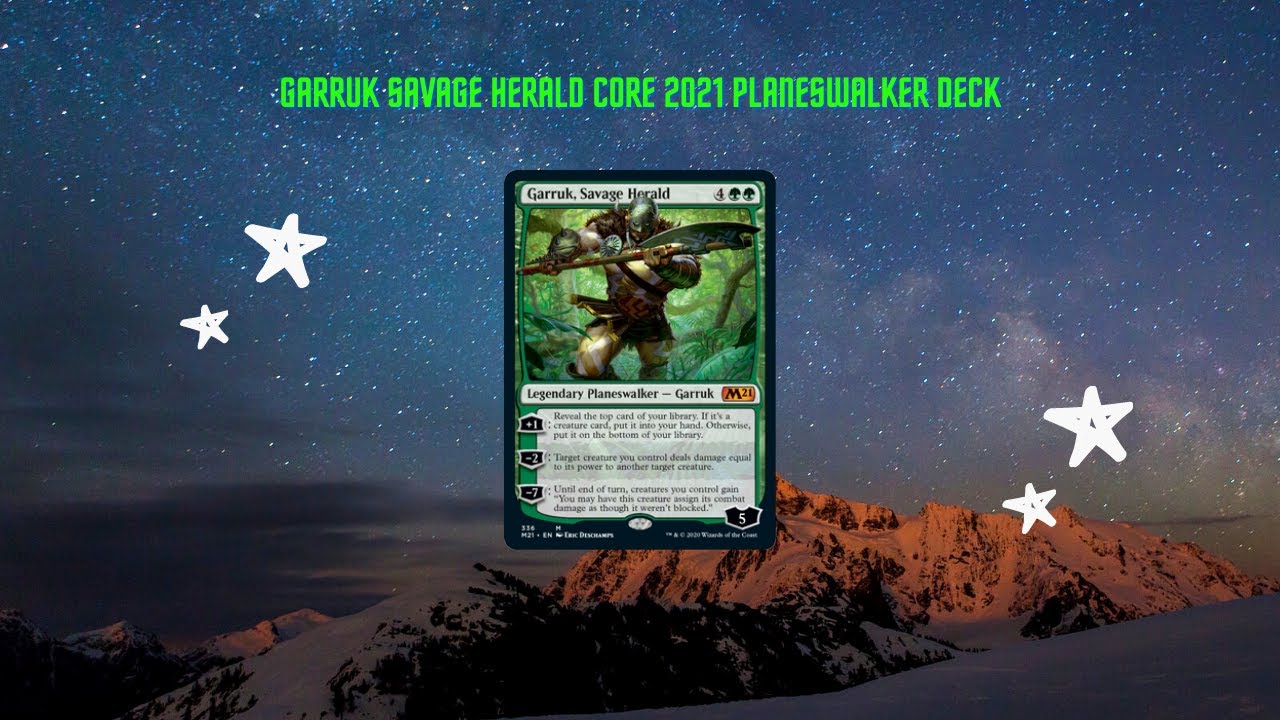 GARRUK SAVAGE HERALD PLANESWALKER 2021 CORE SET!!! MYSTERY BOX FROM ...