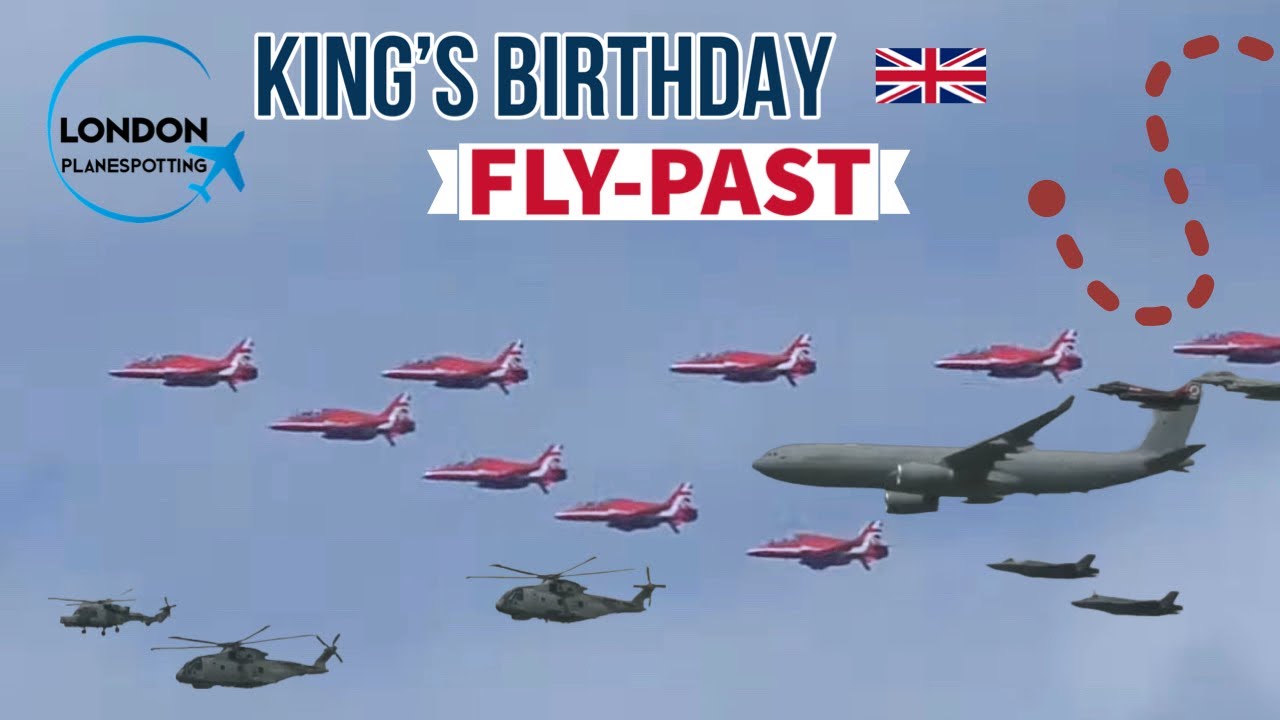 King Charles III Trooping The Colour Birthday Fly Past June 2023 - YouTube