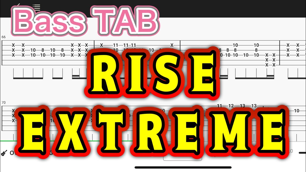 【Bass TAB】RISE/EXTREME【Bass tutorial】 - YouTube