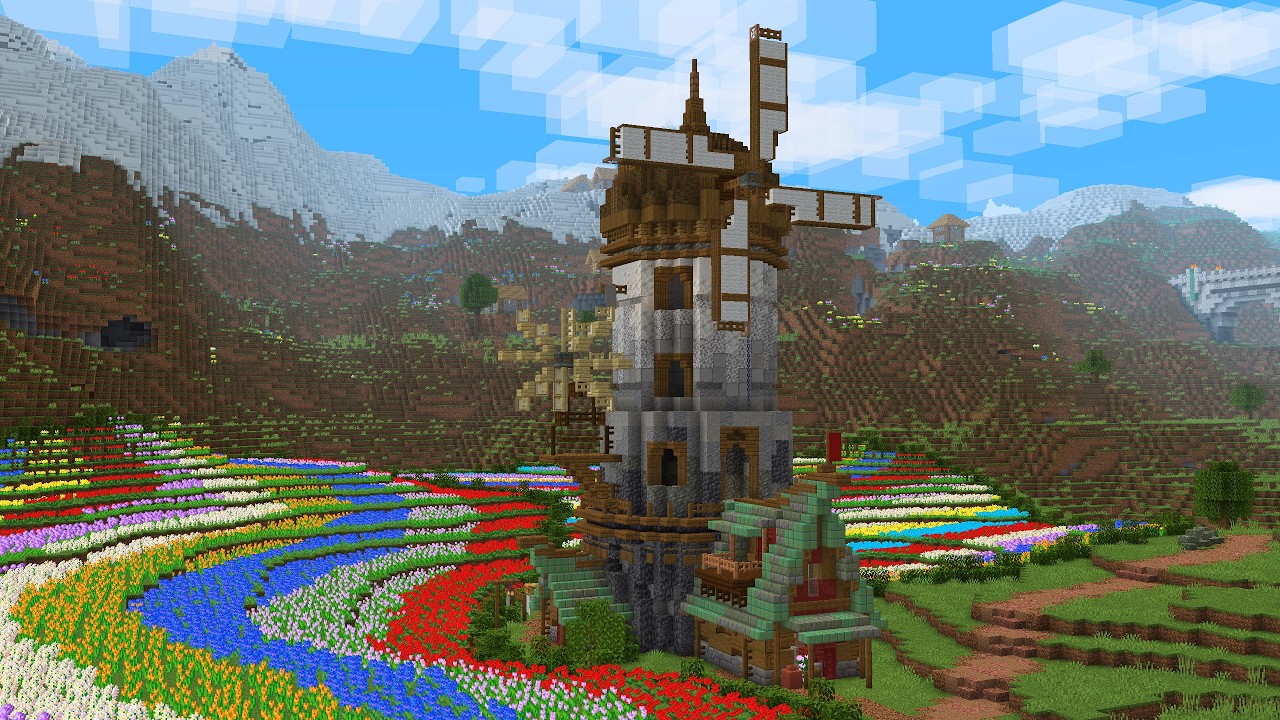 Minecraft Wind Mill Roof Design Medieval Fever (4) Windmill