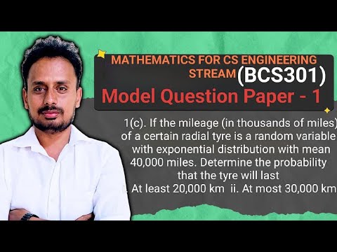 BCS301 Module 1 | Model Question Paper 1 ( Q. 1c) | Probability ...