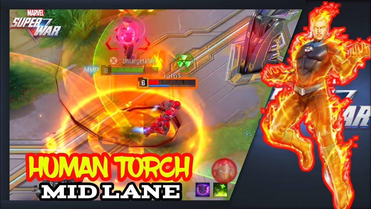 HUMAN TORCH GAMEPLAY - MARVEL Super War - YouTube