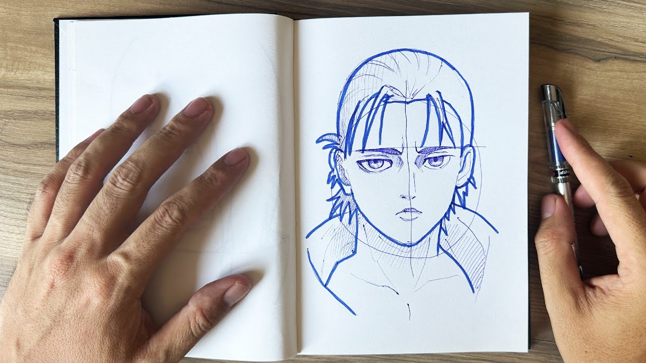 How to draw Eren Yeager || Easy drawing for beginners - YouTube