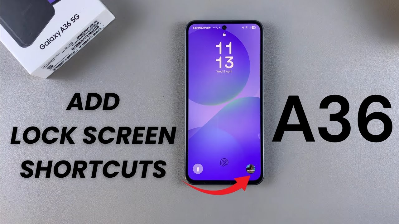 How To Add Lock Screen Shortcuts On Samsung Galaxy A36 - YouTube