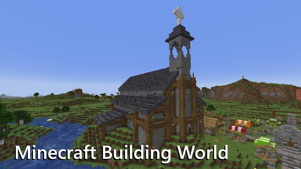 Minecraft Building World: The Big Church Building - YouTube