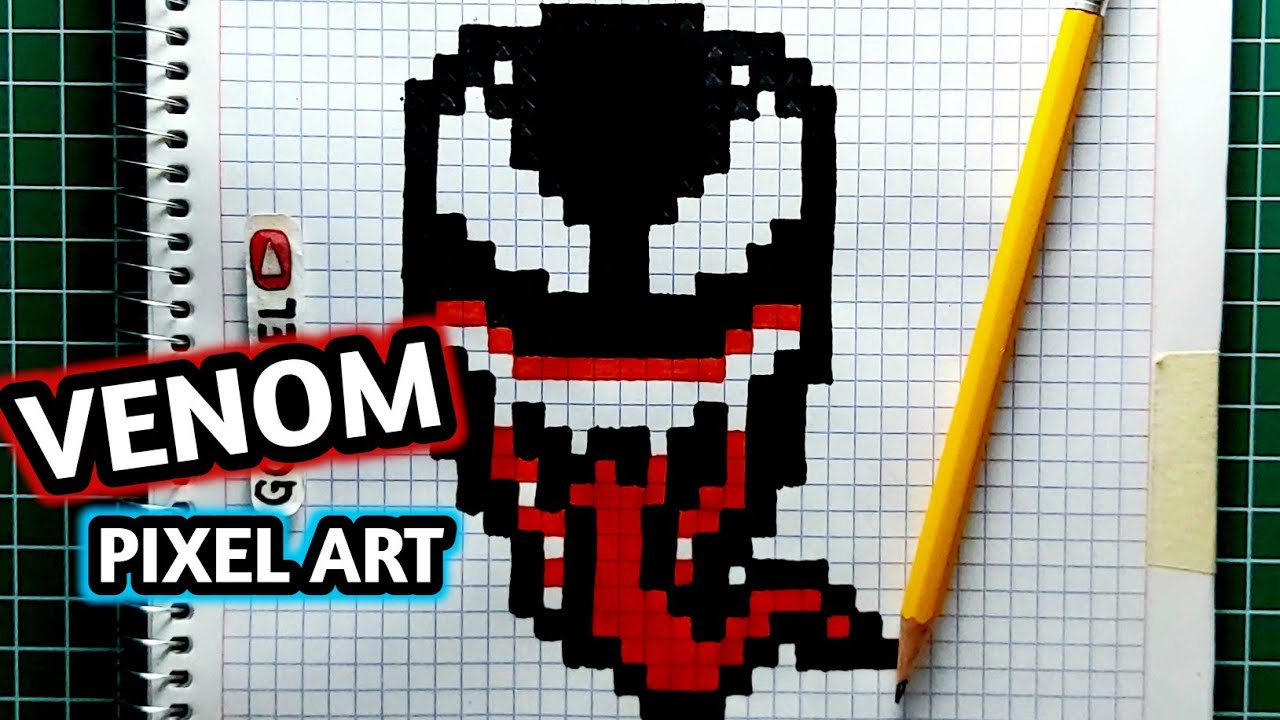 Como Dibujar A VENOm (pixel art) | PASO A PASO FACIL | Tutorial | how ...