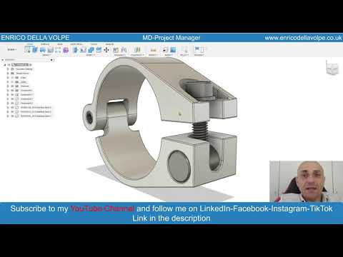 Tutorial Fusion 360: How To Make a Metal Clamp in Autodesk Fusion360 ...