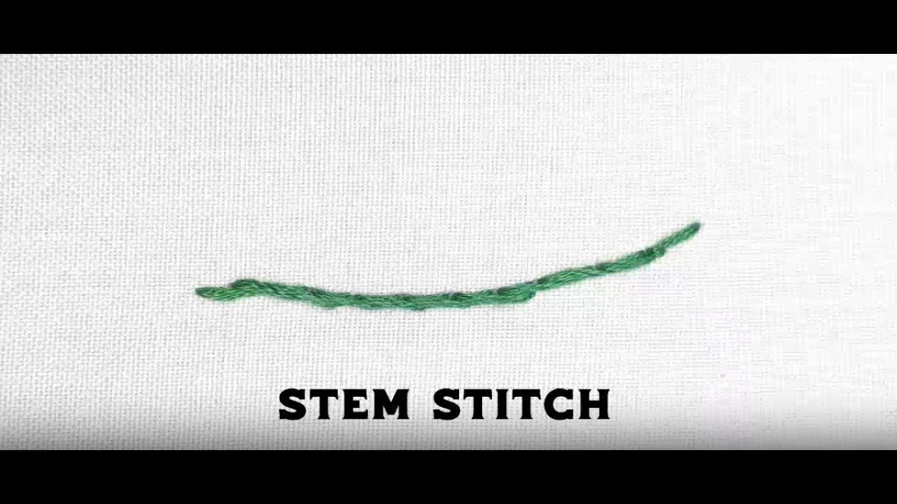 Learn the Embroidery Stem Stitch: A Step-by-Step Tutorial - YouTube