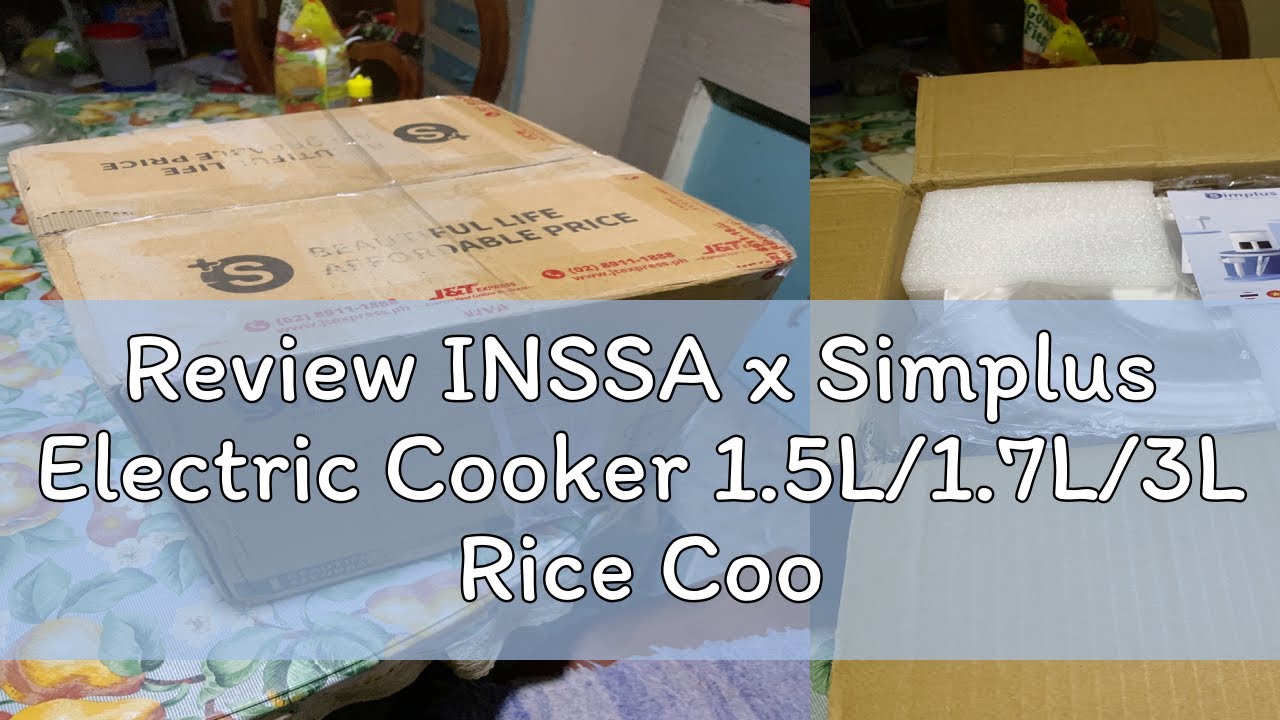 Review INSSA x Simplus Electric Cooker 1.5L/1.7L/3L Rice Cooker with Steamer Multifunctional Non ...