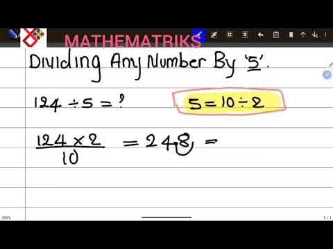 Dividing any number by 5 - Mathematics tricks and tips | Learn Math easy | Mathematriks - YouTube