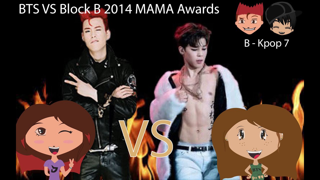 BTS vs Block B 2014 Mama Awards Reaction - YouTube
