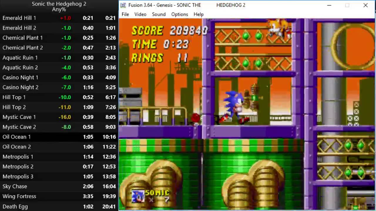 Sonic 2 any% in 19:27 - YouTube