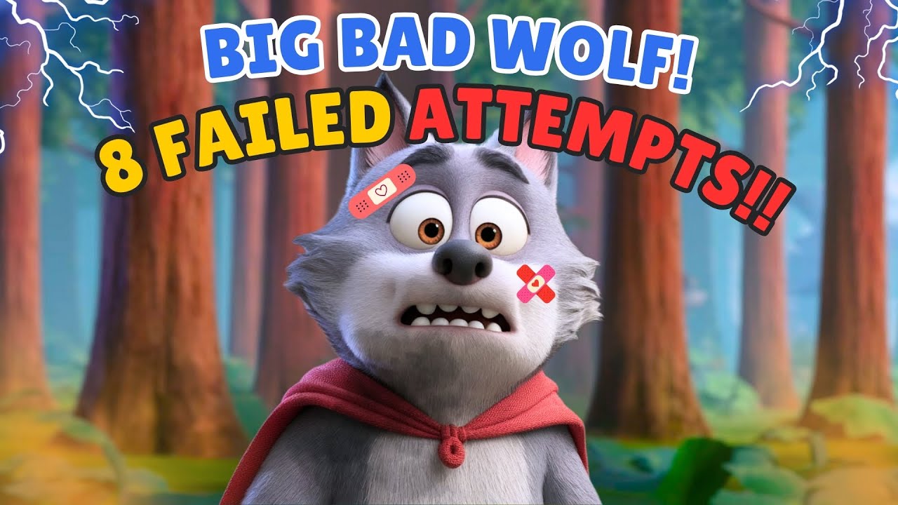 BIG BAD WOLF try to CATCH the 3 LITTLE PIGS! #threelittlepigs # ...