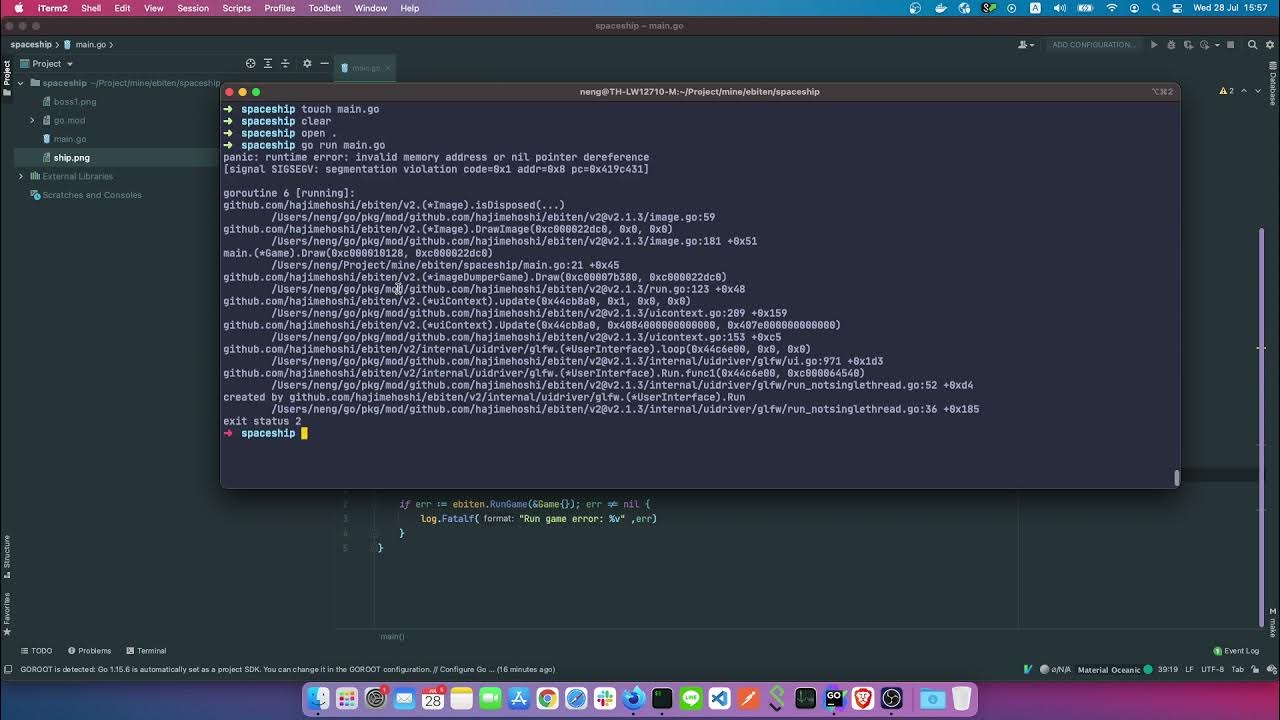 Create game with golang and ebiten - YouTube