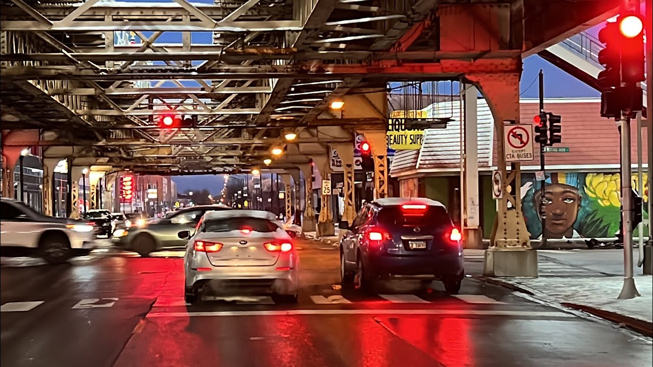 Chicago Streets At Night