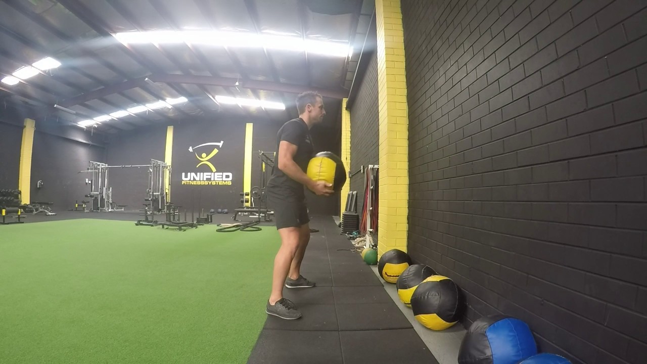 Med Ball Standing 1 Arm Chest Throw - YouTube
