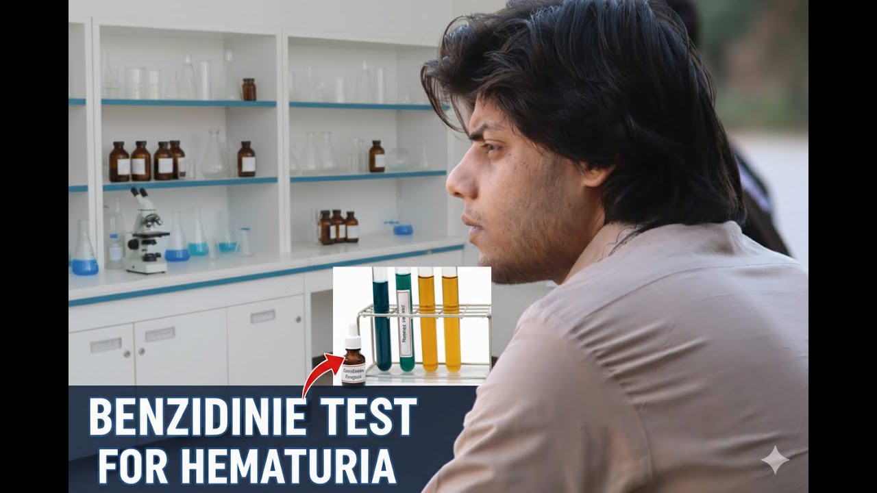 Benzidine test for the detection of blood in urine - YouTube