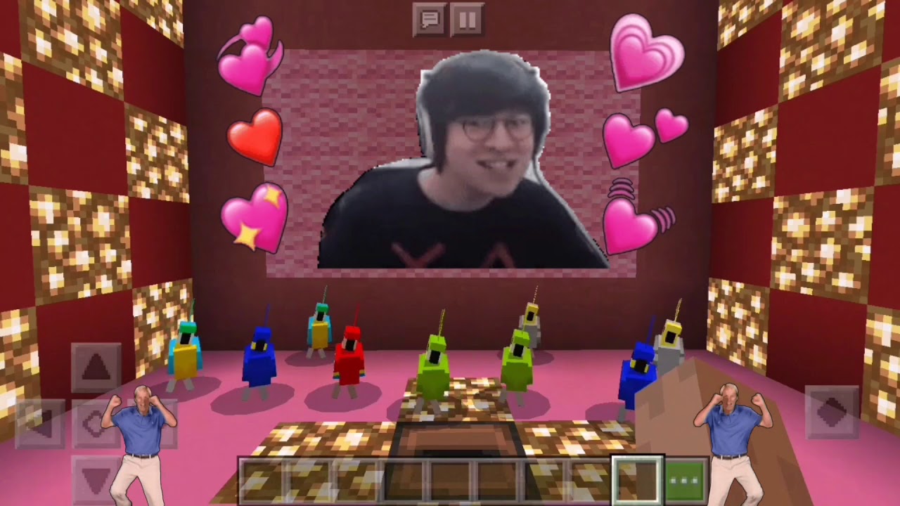 Minecraft 鸚鵡跳舞meme feat 懶貓&John jacobson - YouTube
