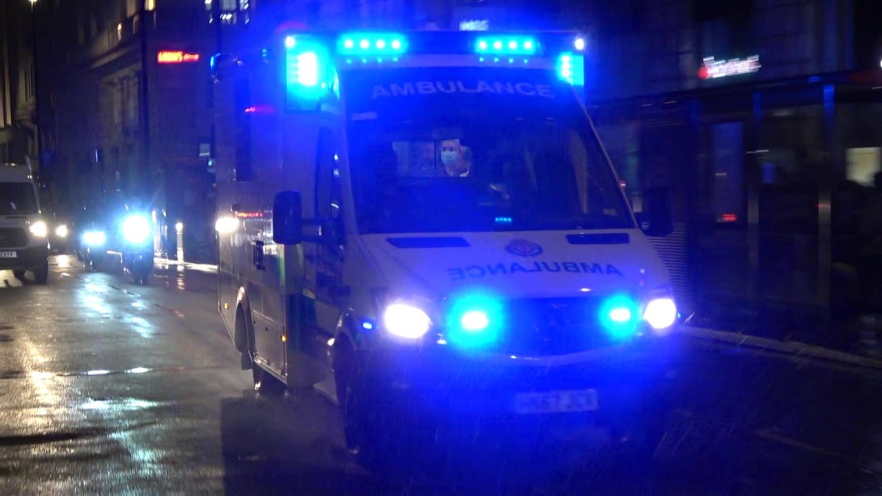 Ambulance Lights At Night