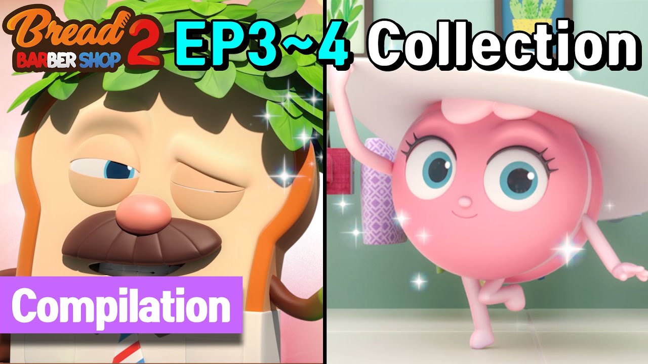 BreadBarbershop2 | ep3~4 Compilation! | english/animation/dessert ...