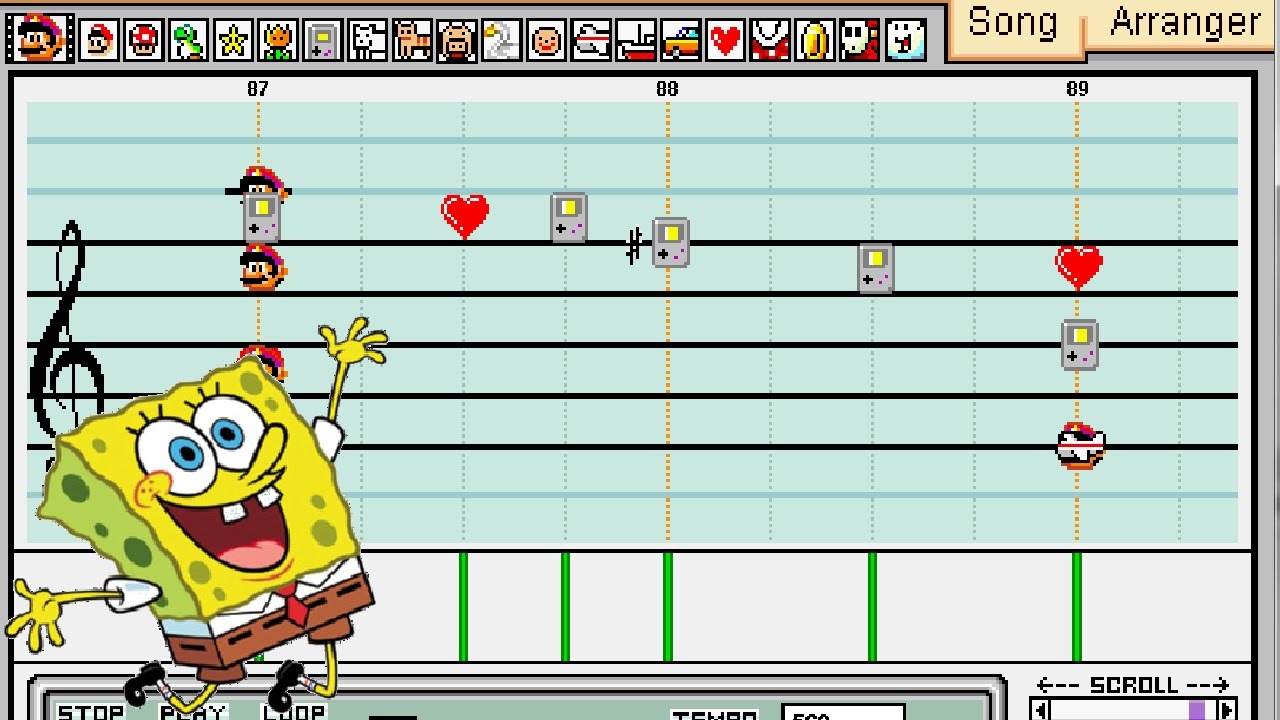 Ending Theme - SpongeBob SquarePants - Mario Paint - YouTube