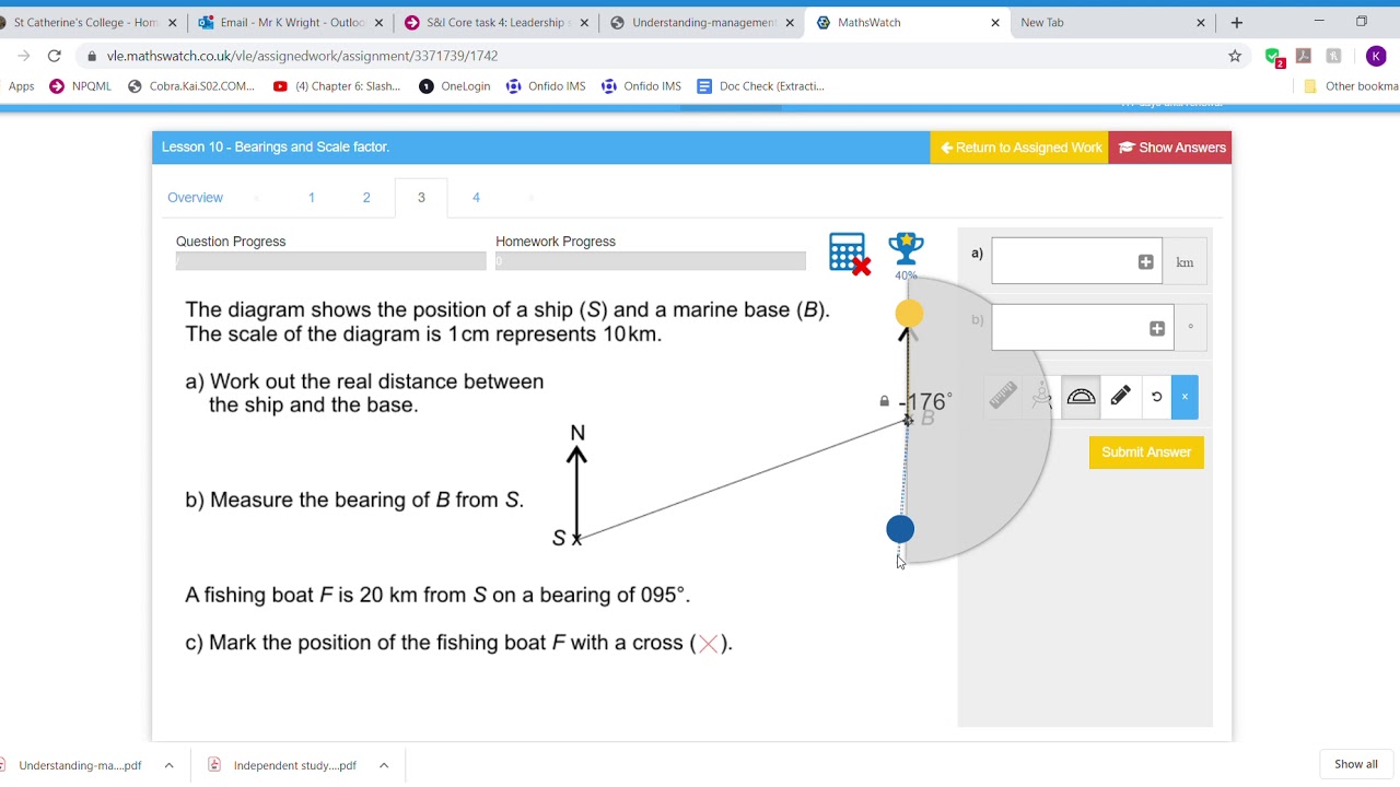 Maths Watch Bearing Question - YouTube