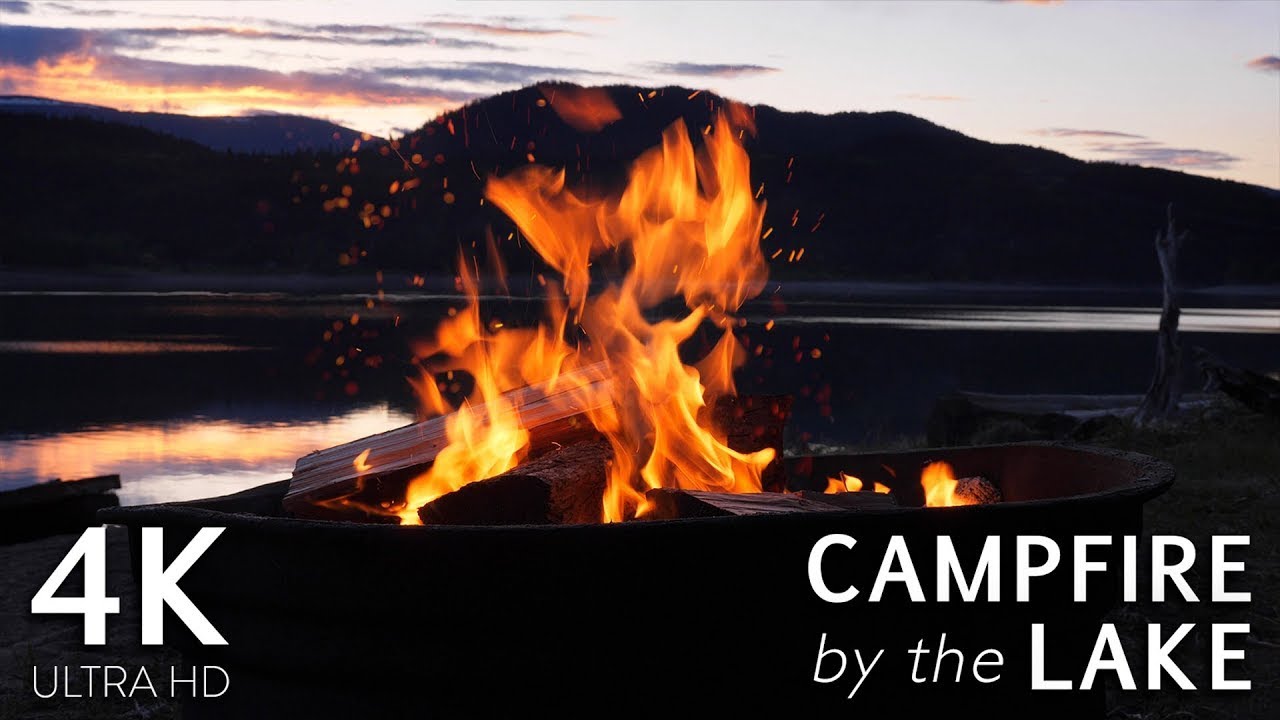 🔥Lakeside Campfire Green screen snow 🔥 - YouTube