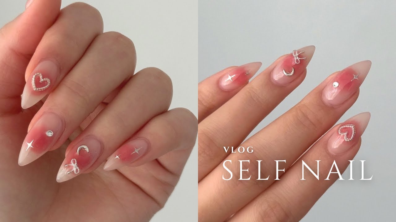 Self Nail 주인장 키치한 거 주쇼 셀프 네일 치크 네일 키치 네일 네일샵 원장 셀프 네일 네일 브이로그 네일 튜토리얼 네일샵 브이로그