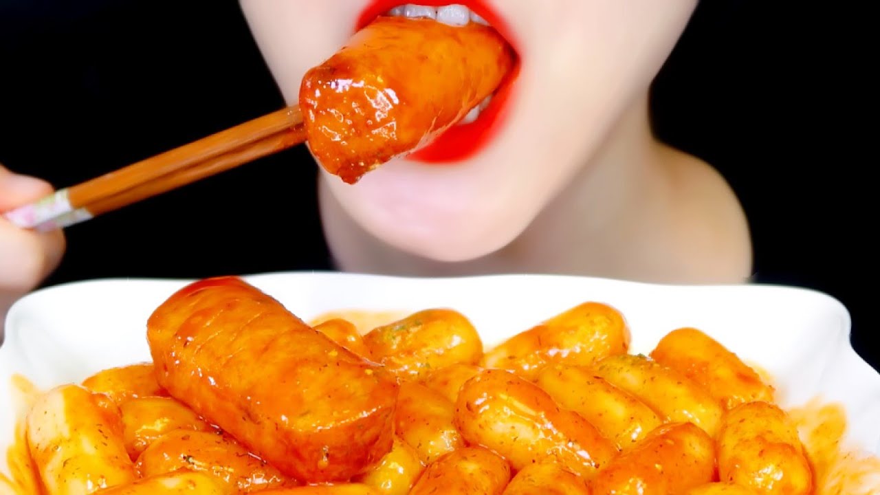 ASMR Yummy Korean Food, Cheese Tteokbokki Eating ,Mukbang @choa_asmr ...
