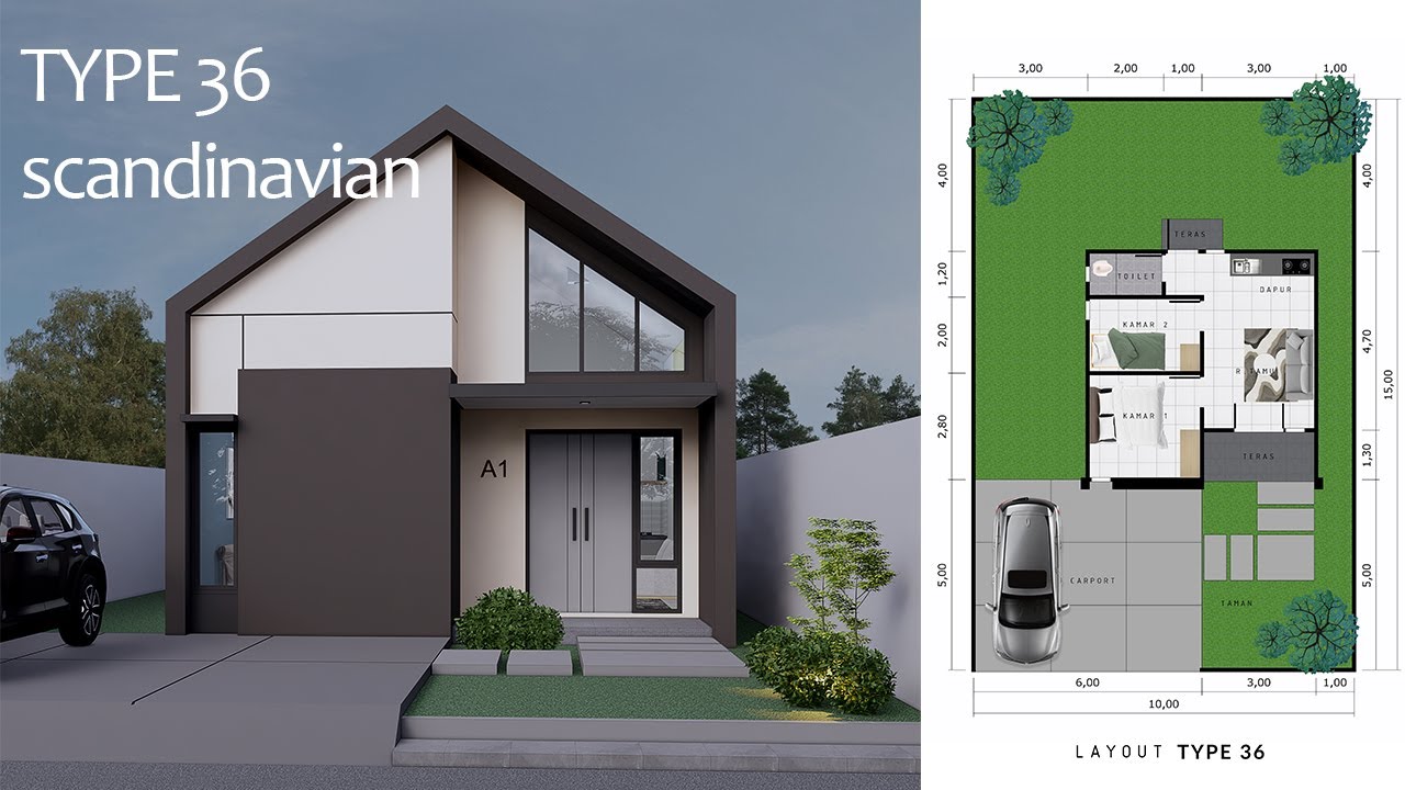 Desain Rumah Minimalis Scandinavian Type 36 Eksterior Interior desain-rumah-minimalis-scandinavian-type-36-eksterior-interior