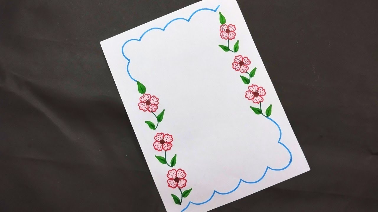 Border design/Corner design drawing//Front page design drawing. - YouTube