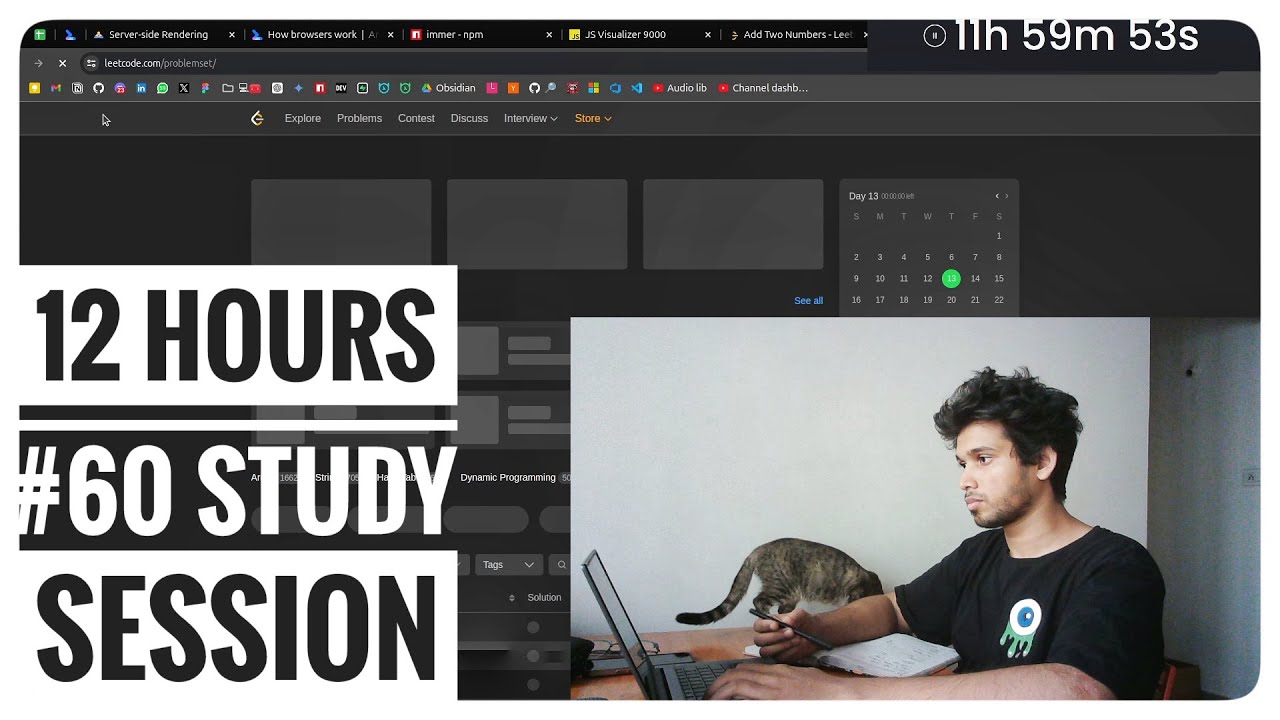 #60 Study with me | 12 hours(Timelapse) | Buidling Projects | Leetcode ... #60 Study with me | 12 hours(Timelapse) | Buidling Projects | Leetcode ...