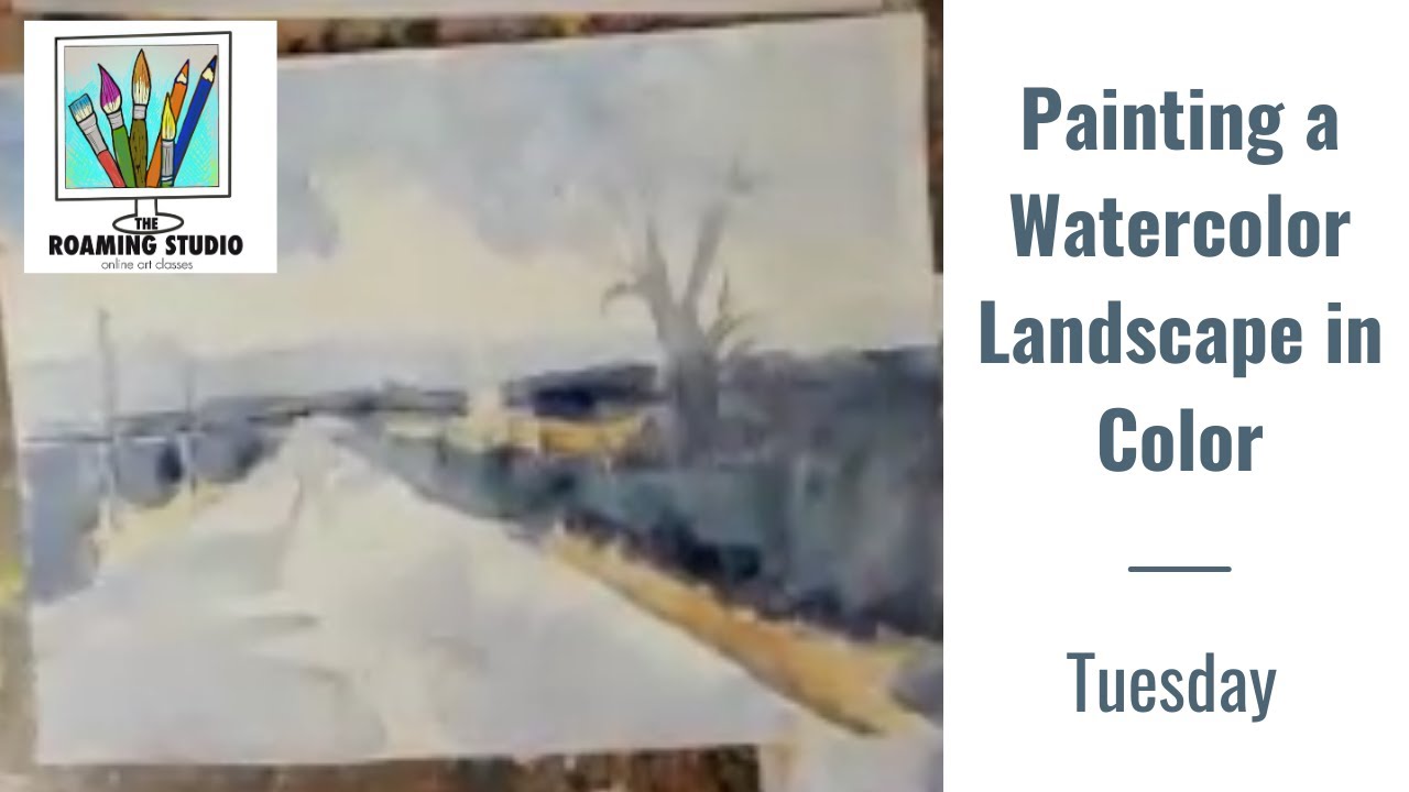 Painting a Watercolor Landscape in Color - Tuesday - 4/18/23 - YouTube