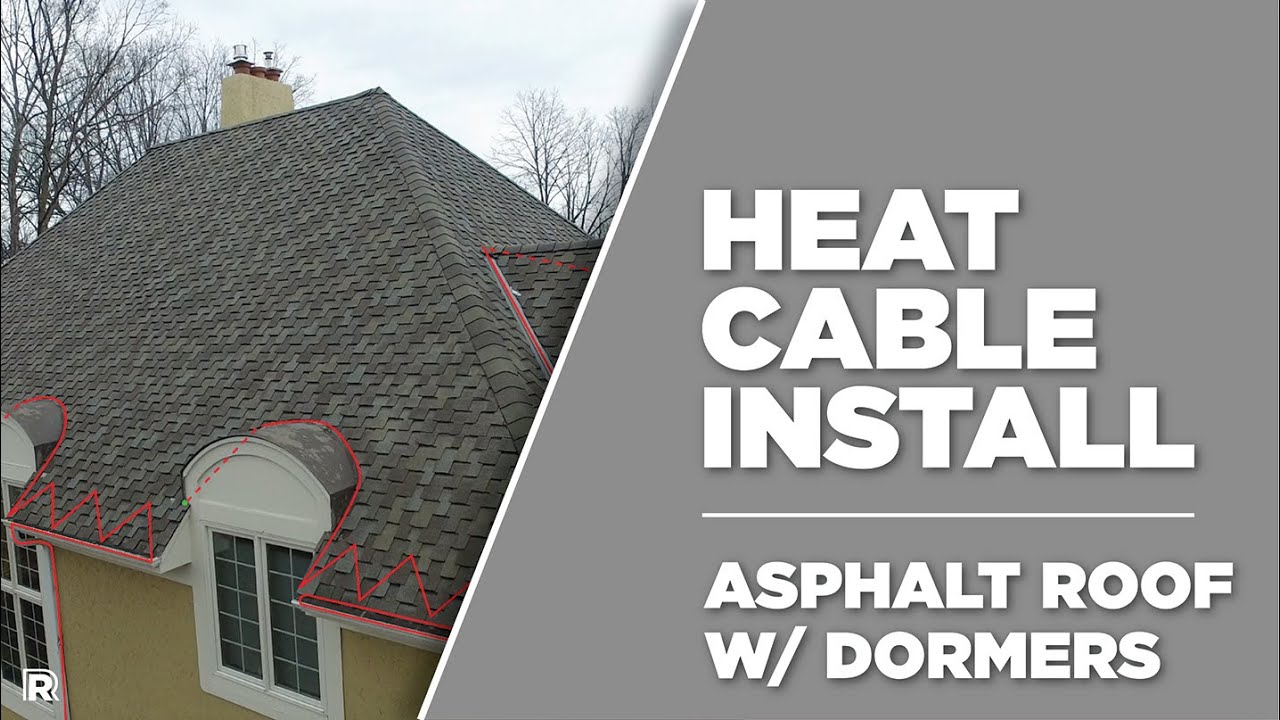 Installing heat tape on roof with dormers - YouTube