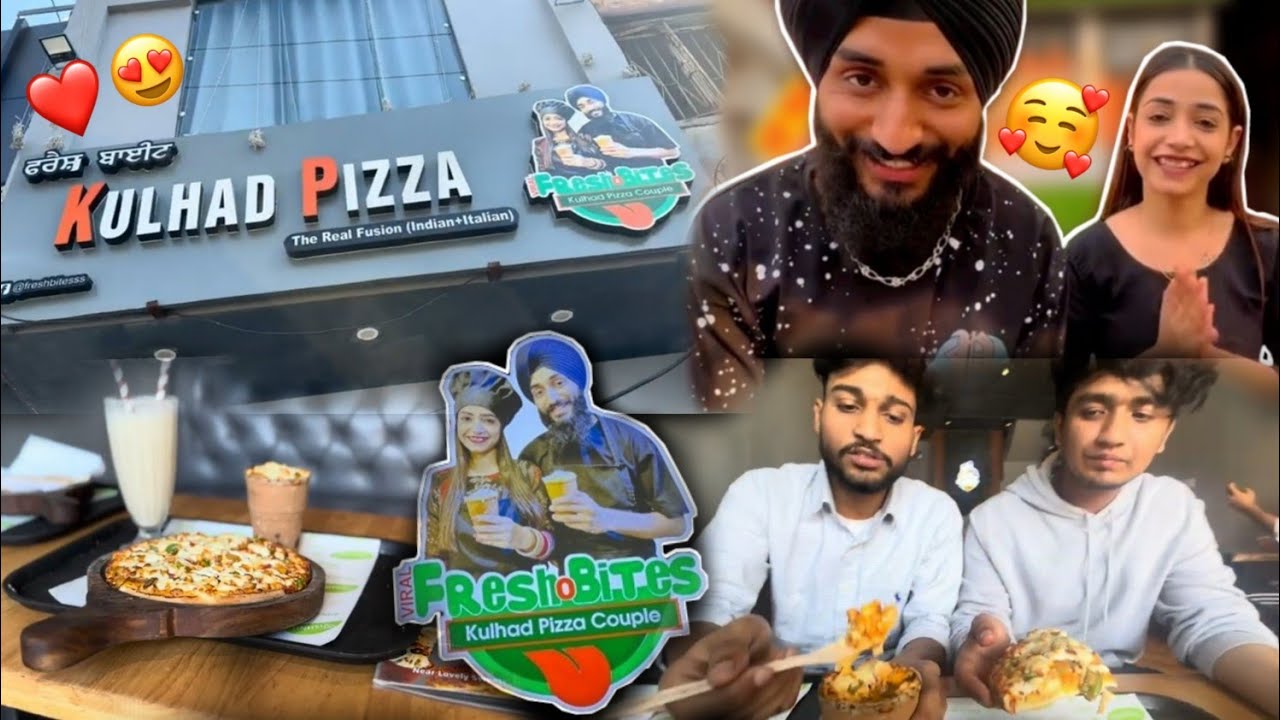 Finally Aaj Kulhad Pizza 🥰 Vi Try Karleya At Famous Kulhad Pizza Couple ...