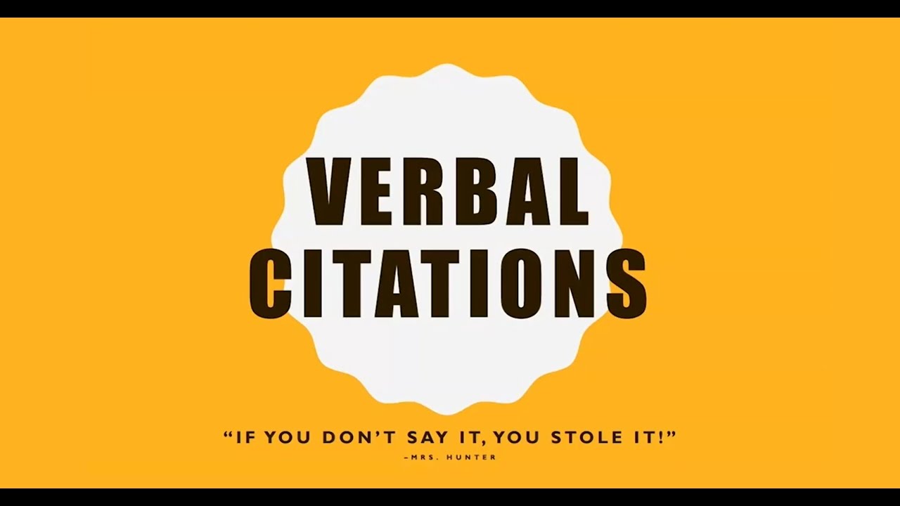 Verbal Citations Guide - YouTube