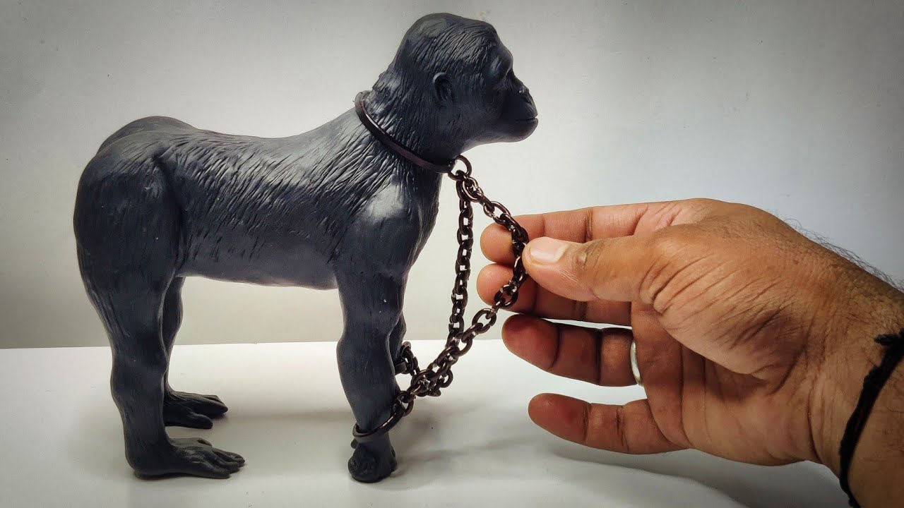 clay sculpting: How to make a Gorilla 🦍 out of clay ,clay modelling for ...